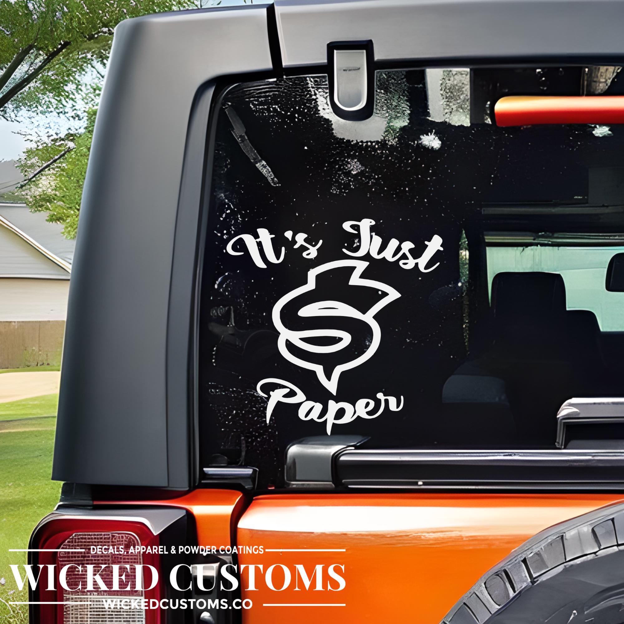 Its Just Paper Vinyl Decal for Cars & Trucks - Etsy