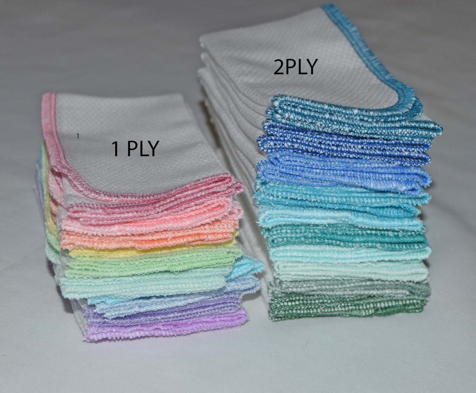 Big Stack of 30 Rainbow Assortment White Cotton Birdseye - Etsy