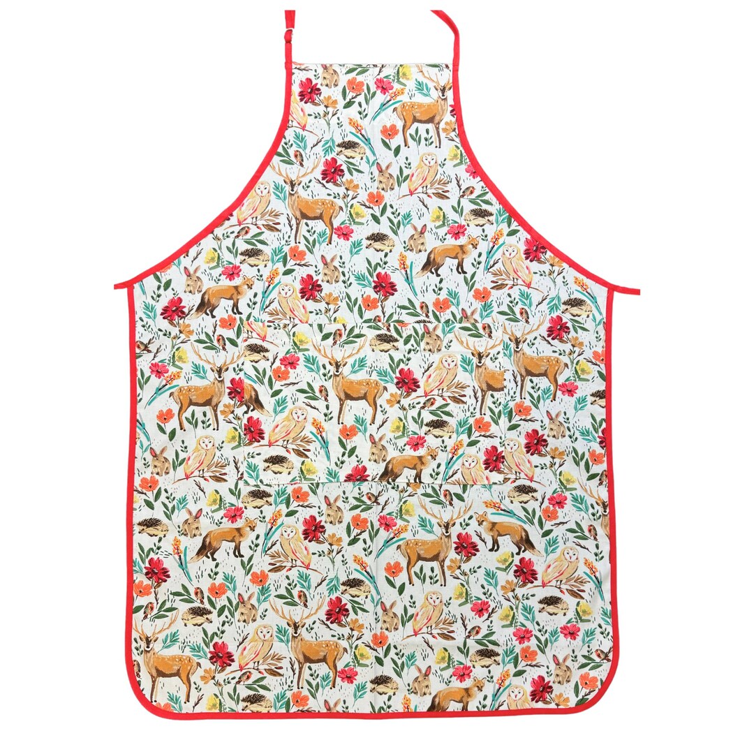 Woodland Animals Apron, for Women, Straight Style, Made in USA, No-gap ...
