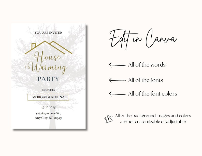 Editable Housewarming Invitation New Home Celebration Digital Evite ...