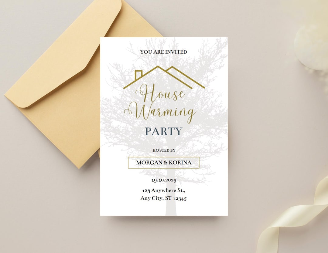 Editable Housewarming Invitation New Home Celebration Digital Evite ...