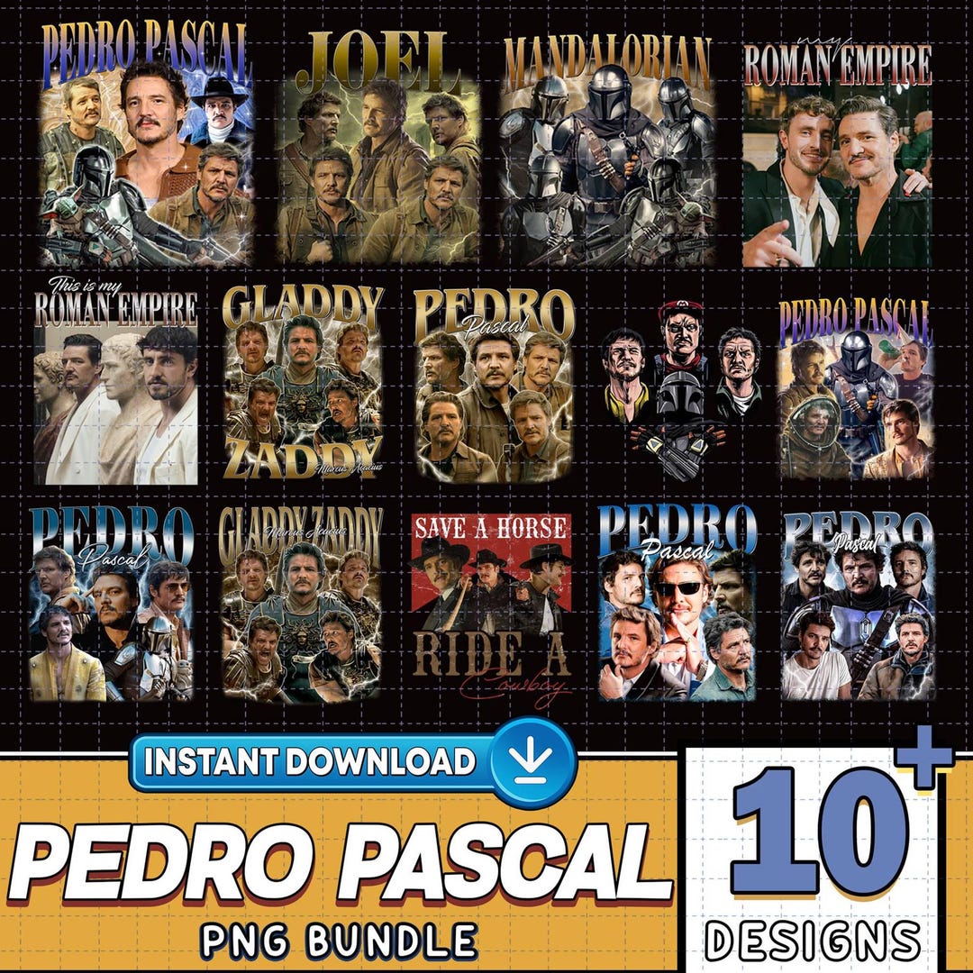 10+ Pedro Pascal Bundle, Vintage 90s Pedro Pascal Png, Actor Pedro ...