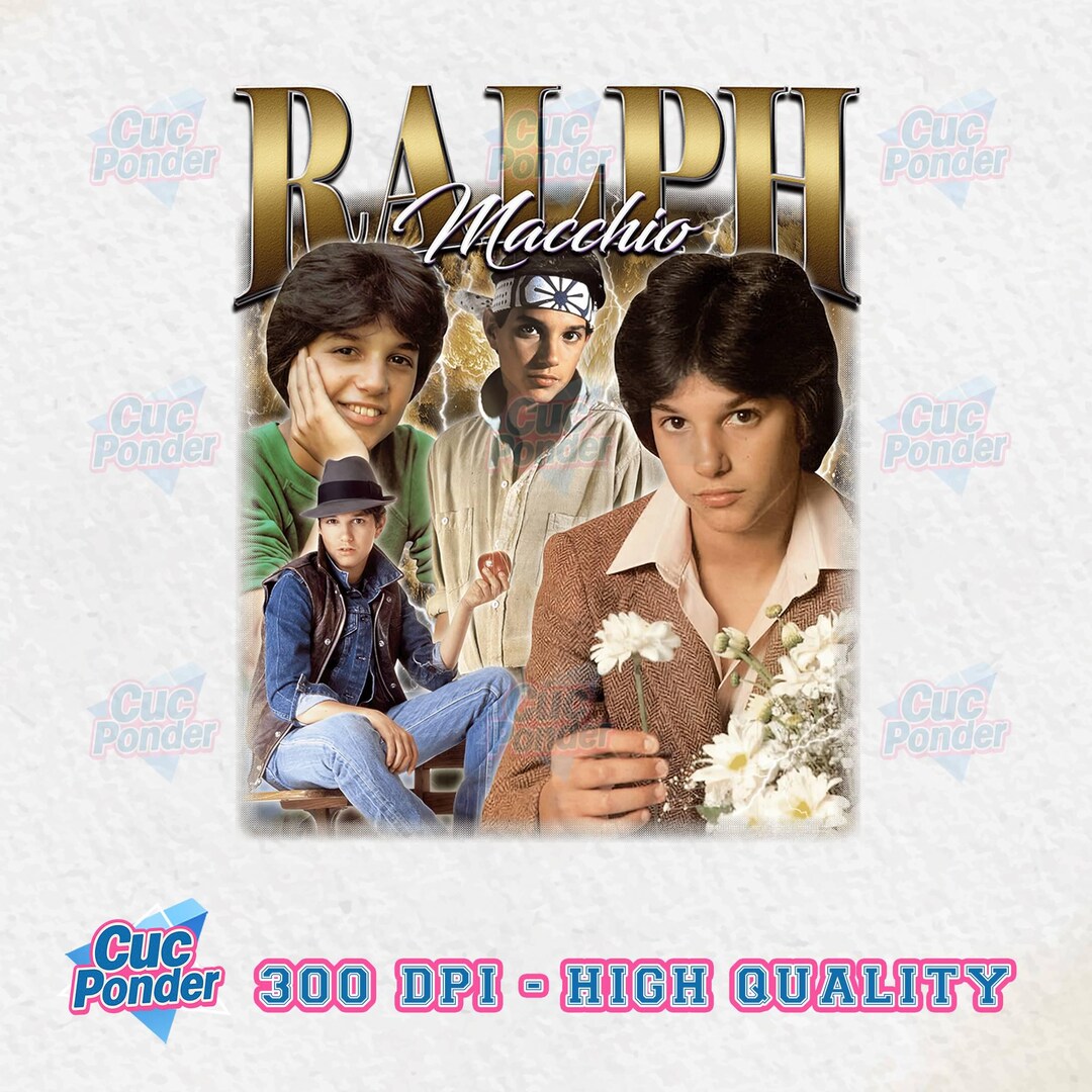 Retro 90s Ralph Macchio Bootleg Png, Vintage Raph Makchio Png, Homage Raph Makchio 90s Digital ...