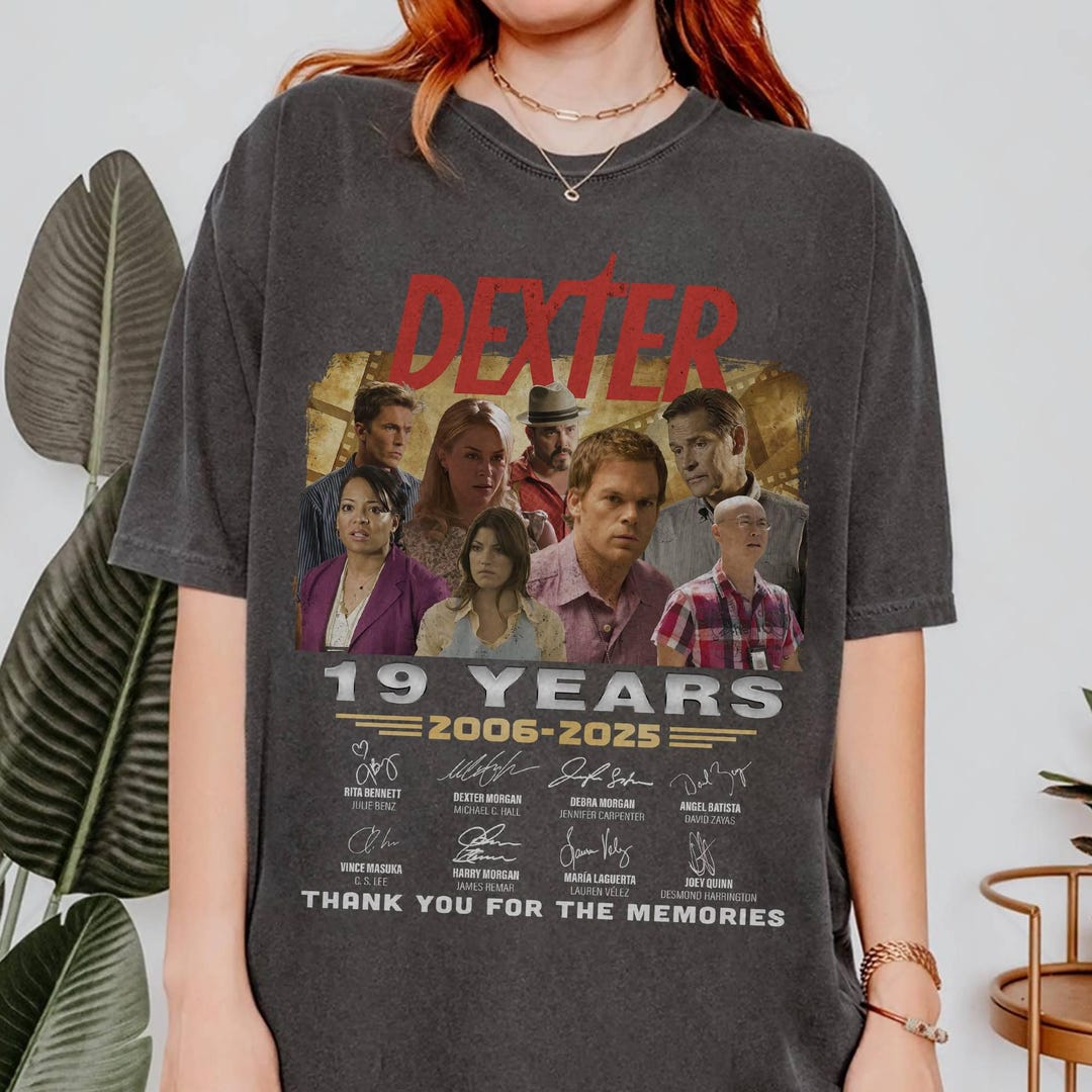 Vintage Dexter Morgan T-shirt, Thank You for the Memories Shirt, Detrex ...