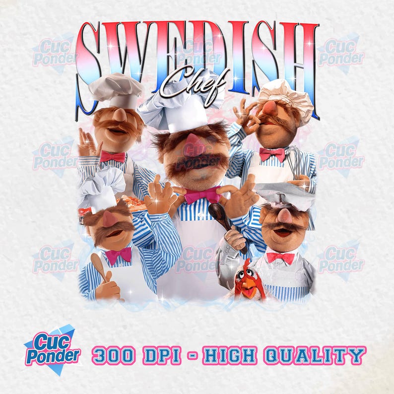 Swedish Chef the Mupper Homage Png, Bork Muppet Bootleg Rap Digital ...
