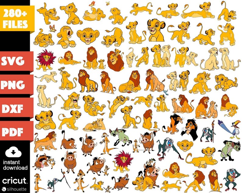 Lion King Png Bundle Files | Simba Nala Png | Timon and Pumbaa Png ...