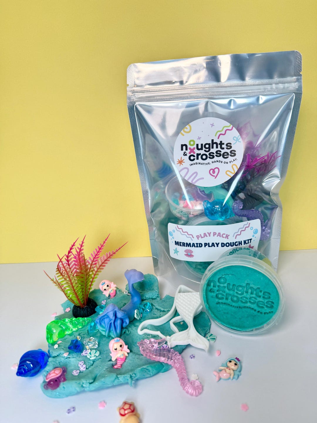 Mermaid Play Dough Play Kit - Etsy