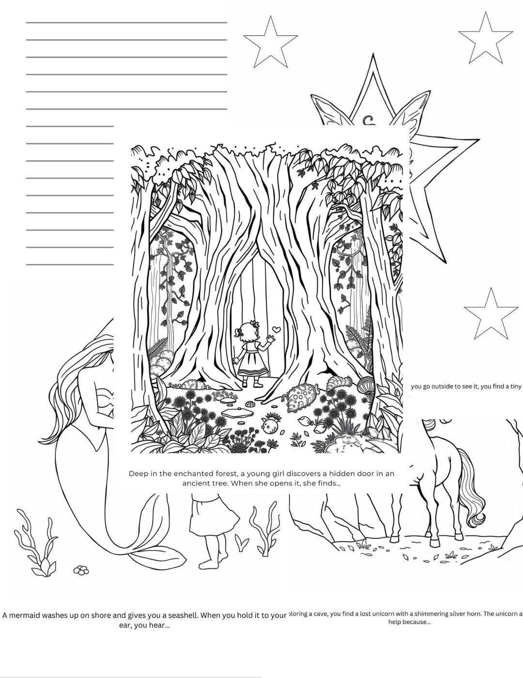 Printable Story and Colouring Prompts for Kids; Story Starters for Kids ...