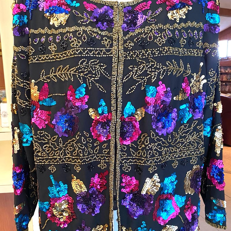 Beaded Silk Jacket - Etsy