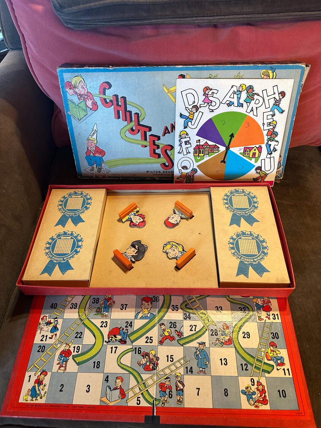 Vintage 1943 Chutes and Ladders Game Complete - Etsy