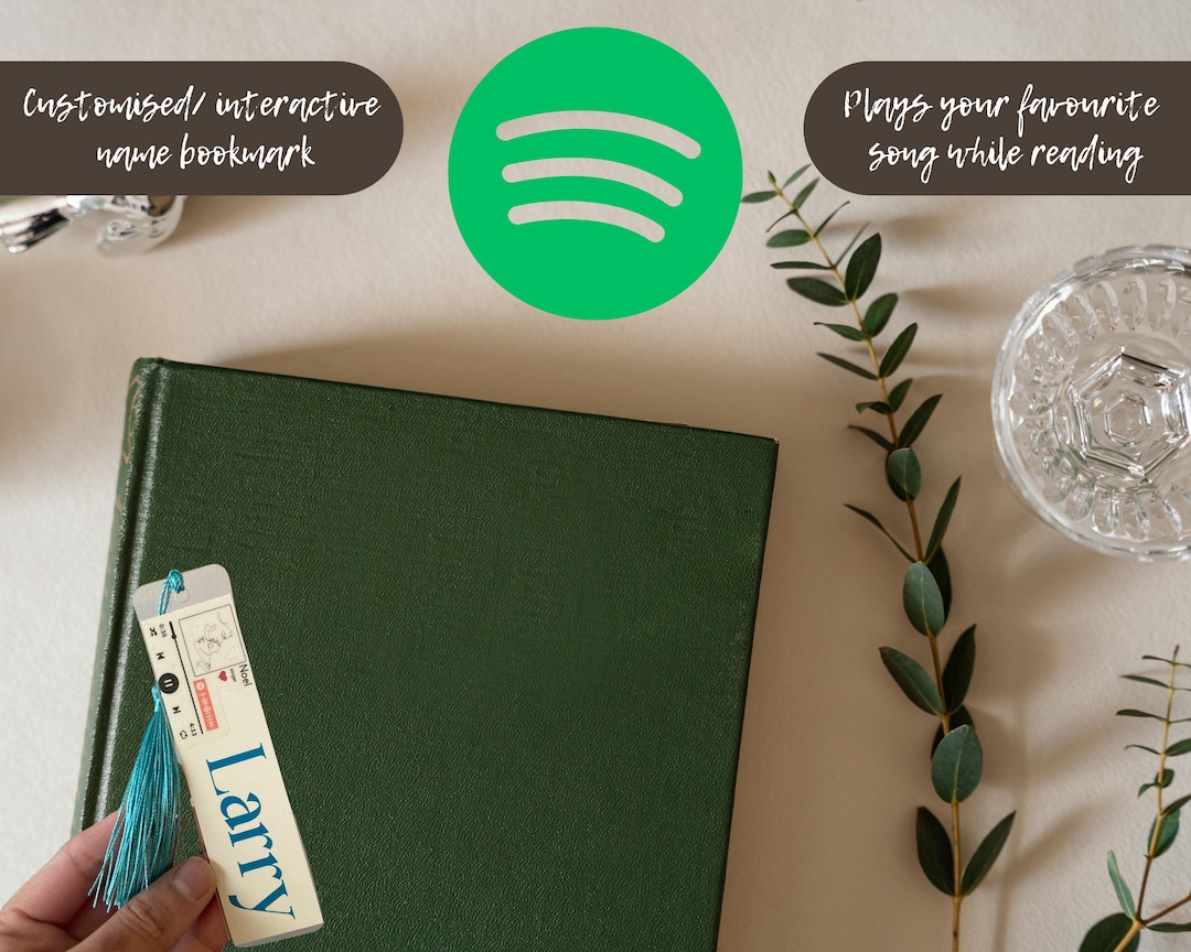 Personalized Spotify Bookmark - Custom Song Acrylic Bookmark With Name ...