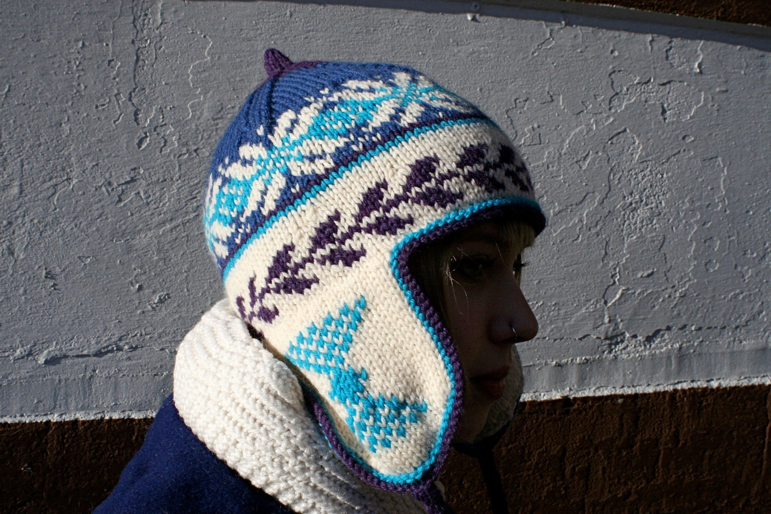 Traditional Peruvian-style Wool Winter Wonderland Hat With Ear | Etsy