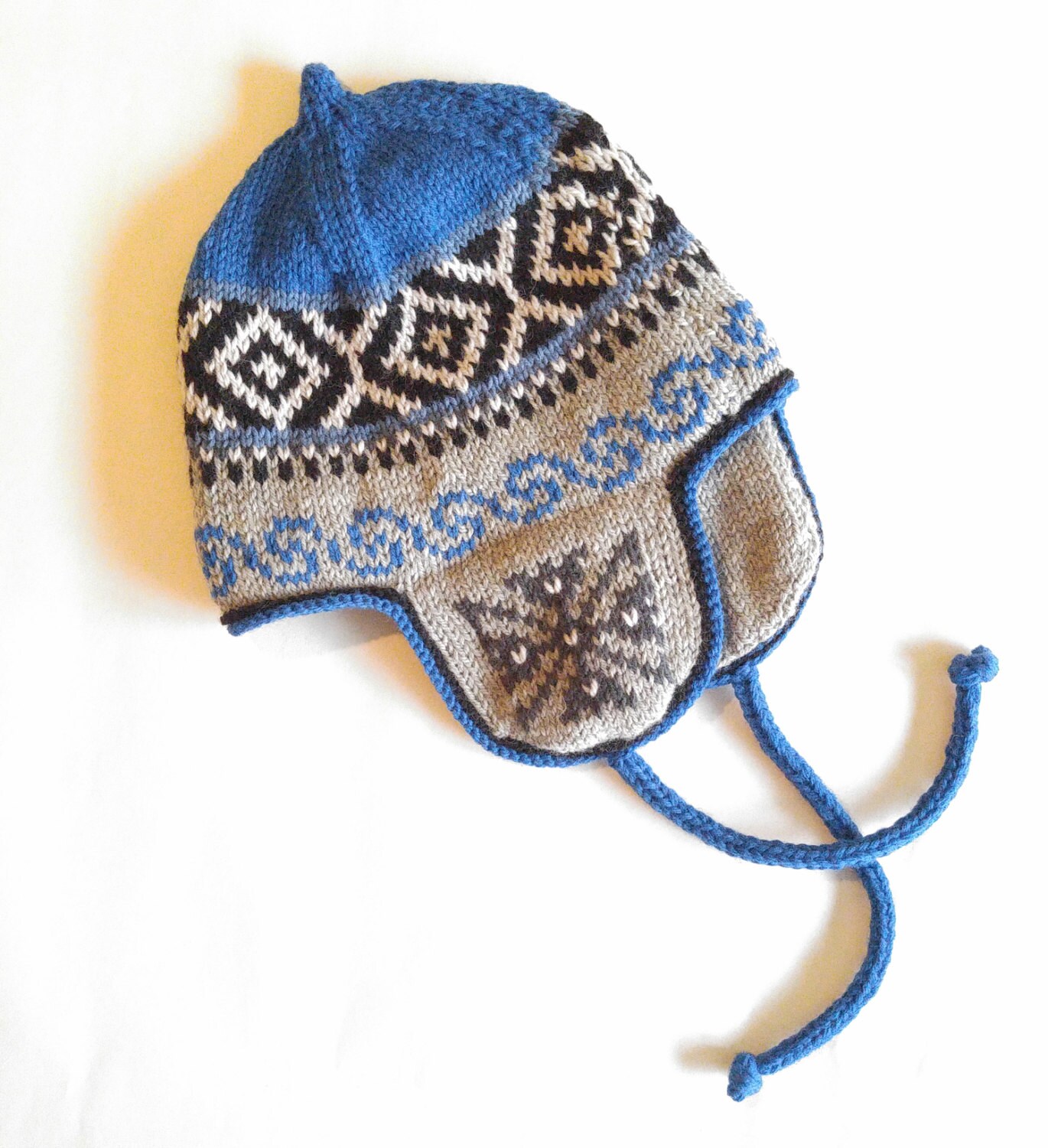 Traditional Peruvian-style Hand Knit Wool Winter Ear Flap Hat | Etsy