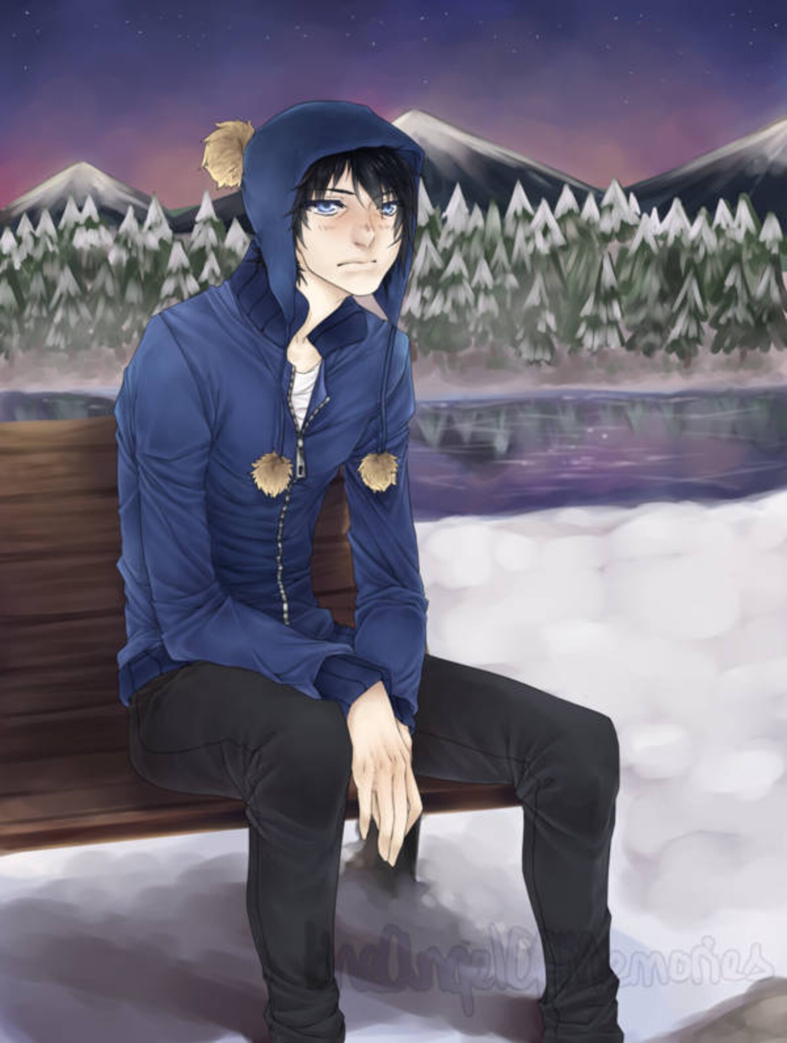 Craig Tucker Earflap Hat con trenzas y pom-poms - Etsy México