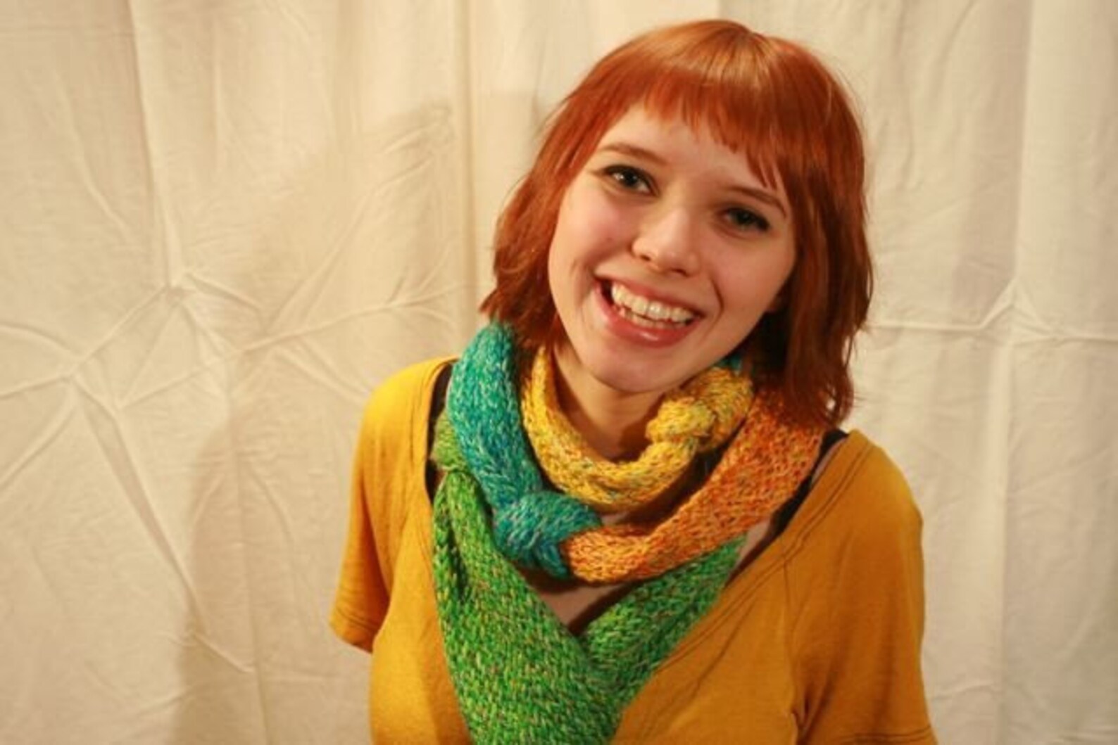 Carnivale Color Block Knitted Rope Scarf - Etsy