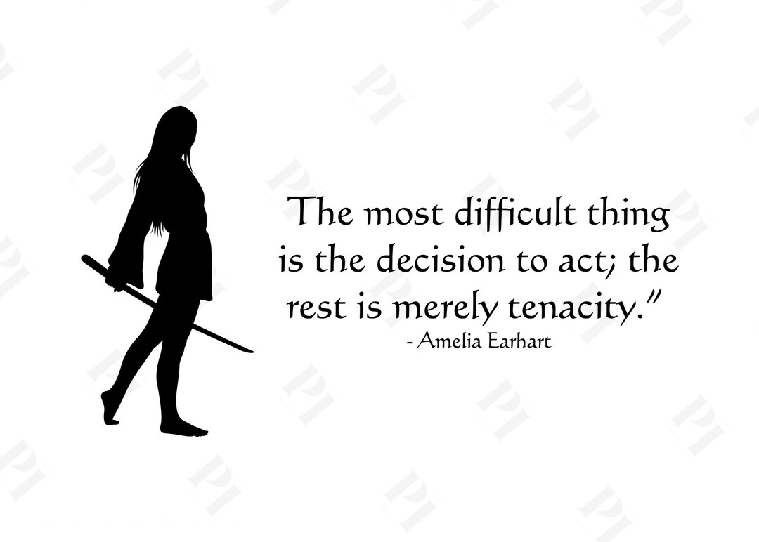 Amelia Earhart Quote Canva Template: Courage to Act, Printable PNG - Etsy