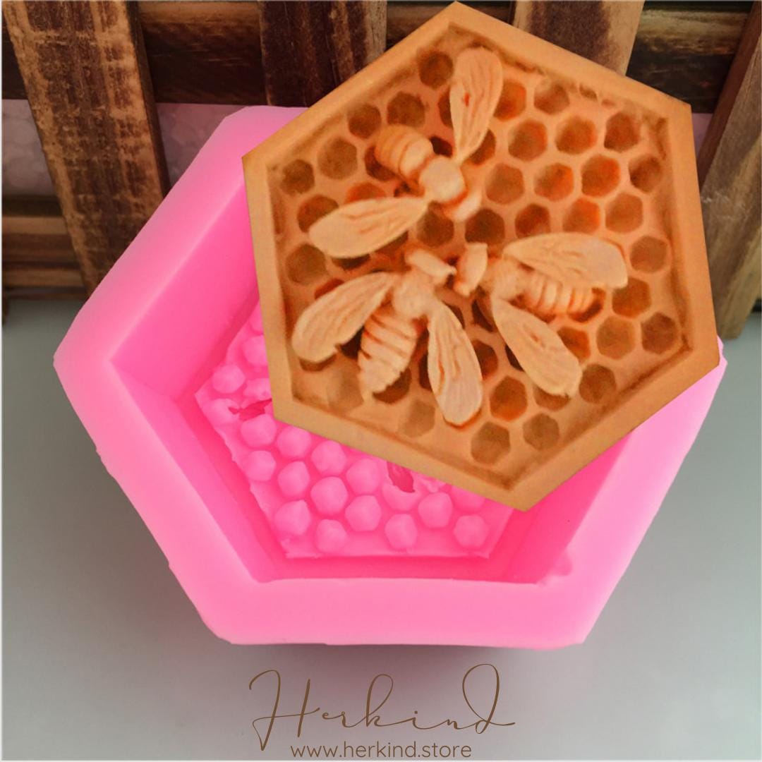 Hexagonal Honeycomb Bee Silicone Mold Handmade Plaster Cement Craft ...