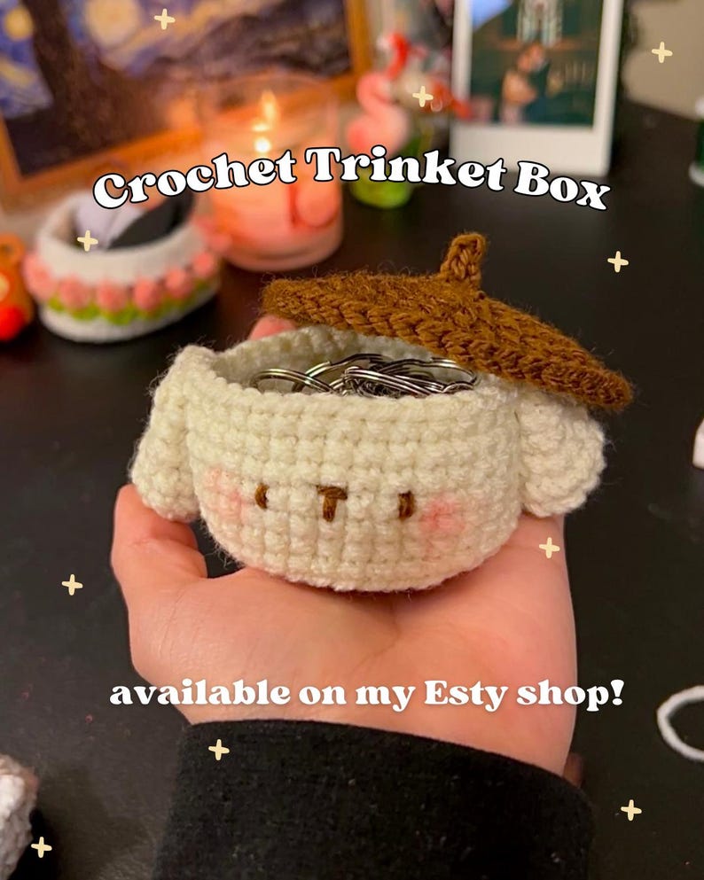 Crochet Box - Trinket Box, Bunny Box, Bunny Crochet, Decoration Crochet ...