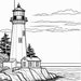 Downloadable Lighthouse Coloring Pages - Etsy