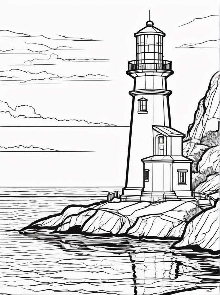 Downloadable Lighthouse Coloring Pages - Etsy