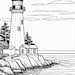 Downloadable Lighthouse Coloring Pages - Etsy