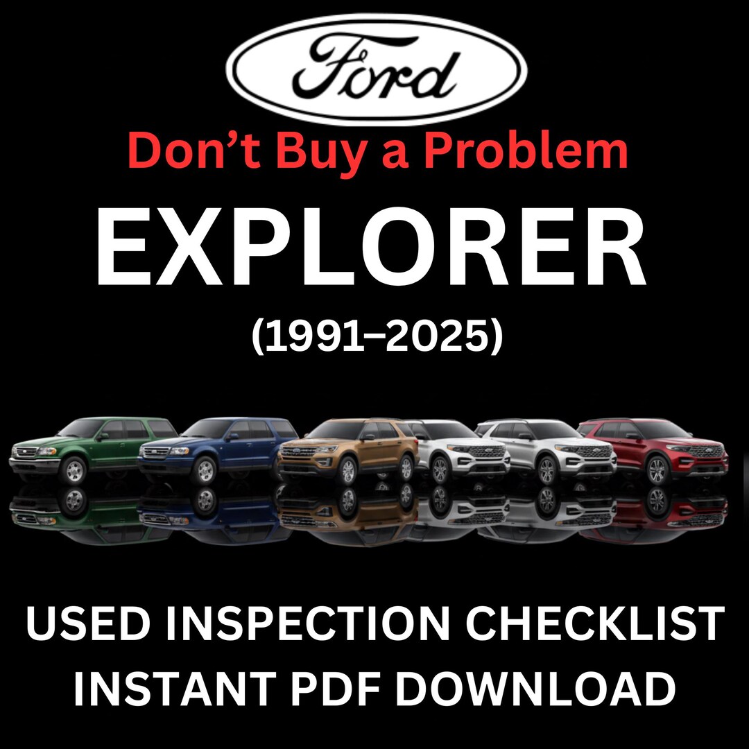 Ford Explorer Inspection Checklist | Used SUV Pre Purchase Guide PDF ...