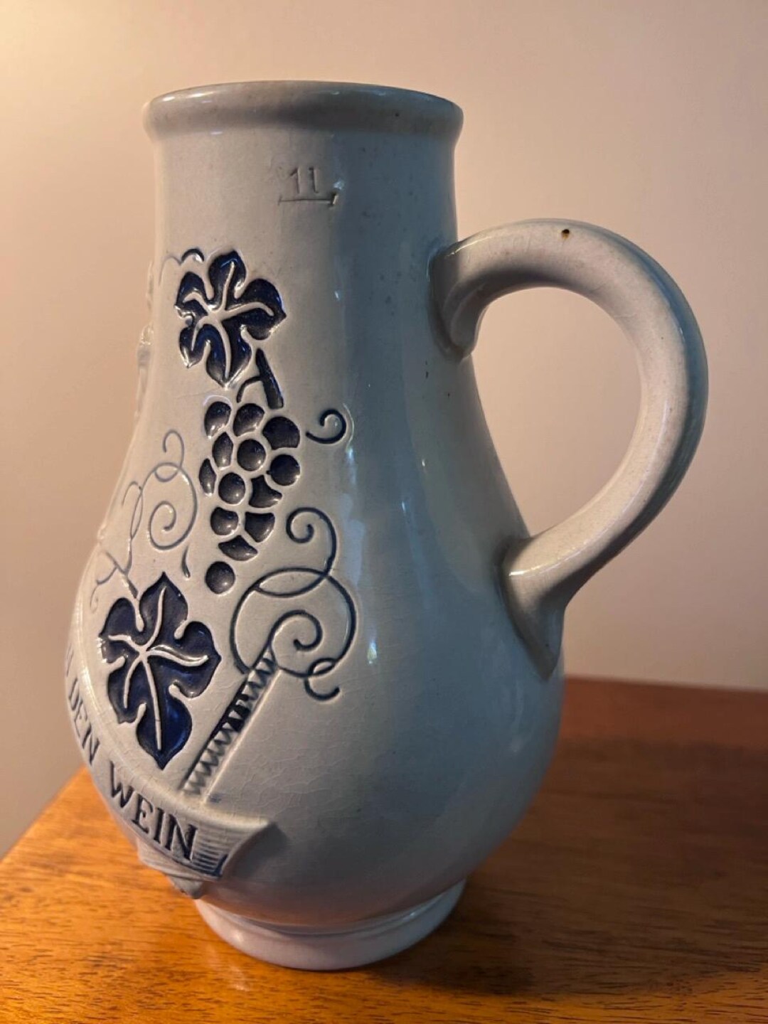 Set of 3 Vintage German Stone Wine Pitchers - Etsy