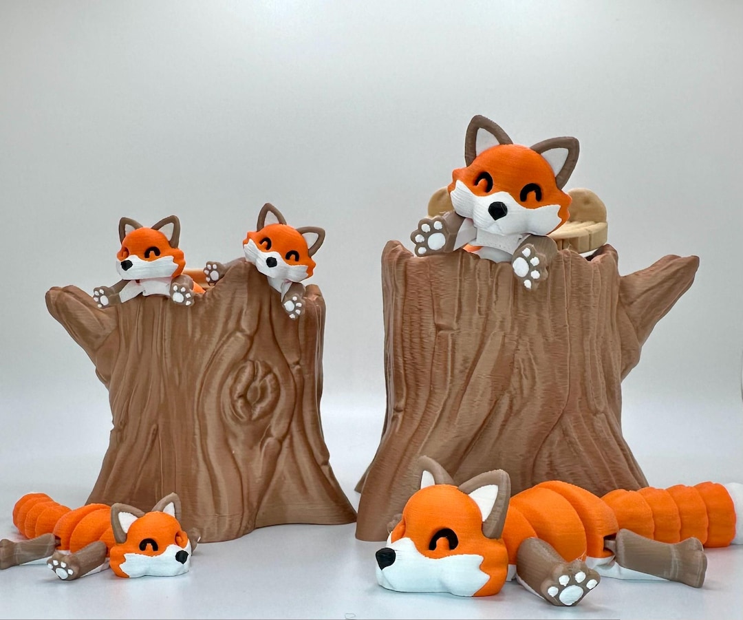 Adorable Orange Fox Articulating Fidget Toy - Stress Reliever ...