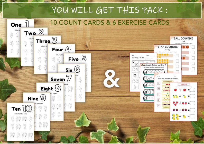 Counting Colour Card & Clip Card - Numbers 1-10 - Counting Flashcards ...