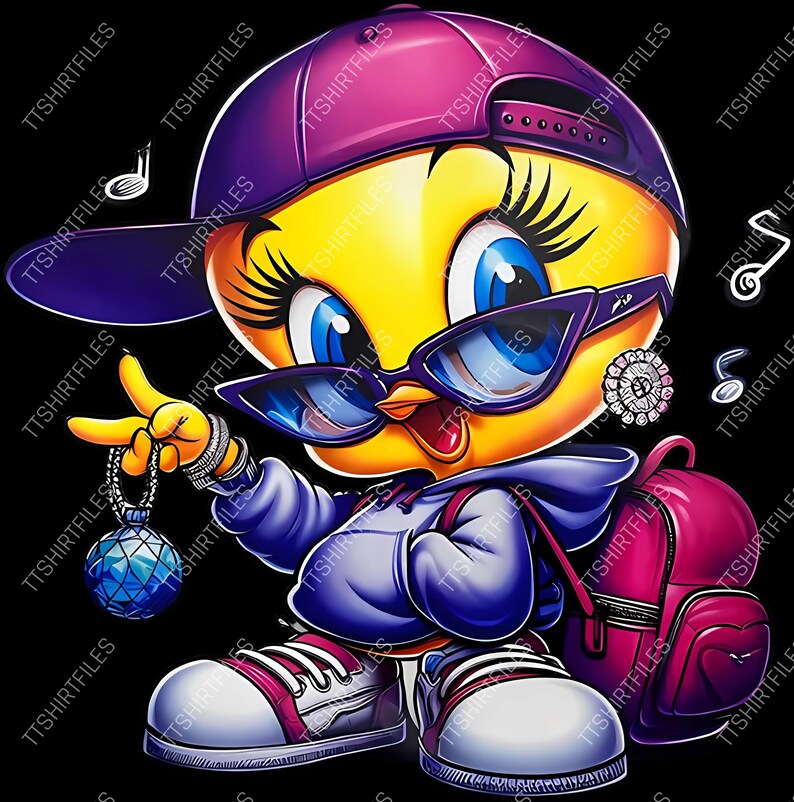Tweety Bird T-shirt Digital Vector File Tee Shirt Graphic Transparent ...