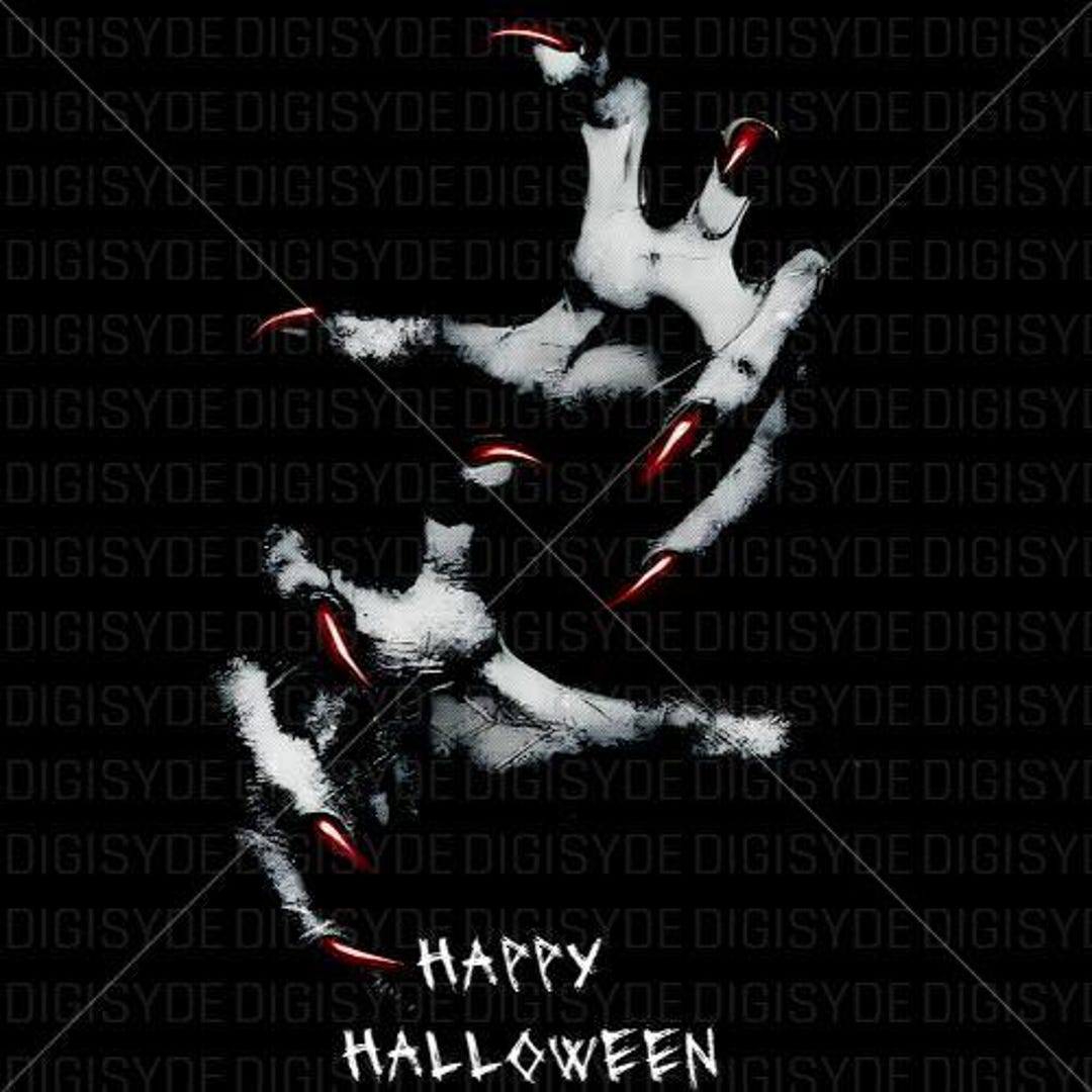 2 Happy Halloween Horror PNG Files | Scary Evil Hands T-shirt Design ...