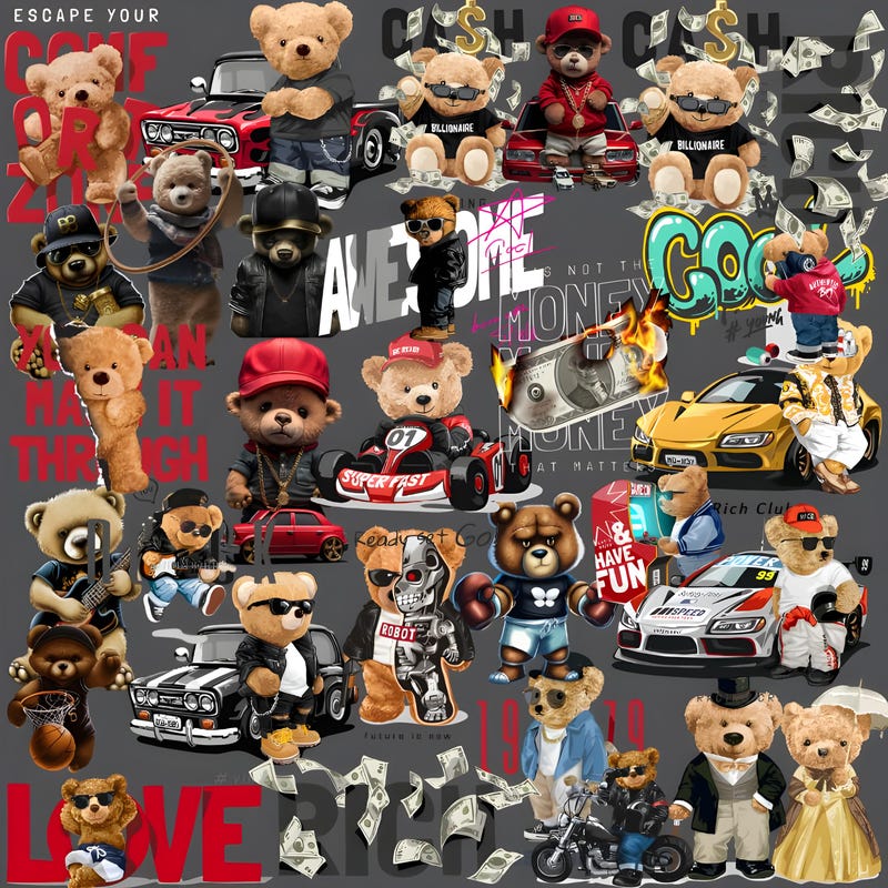 Brown Bear Dtf Shirt - Etsy UK