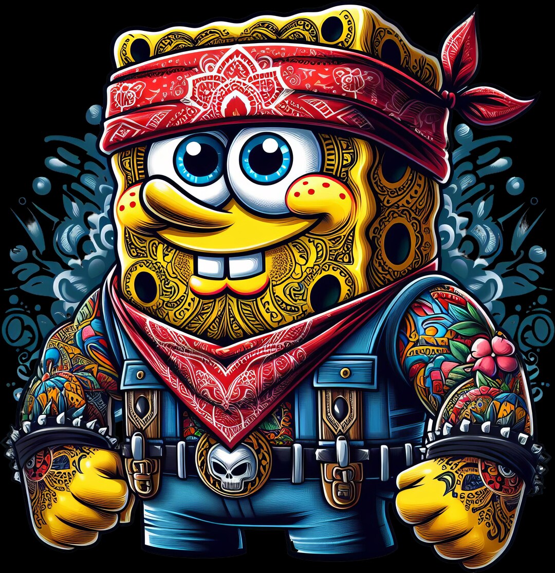 Spongebob Weed PNG File | Dope Streetwear Cartoon Design | 420 T-shirt ...