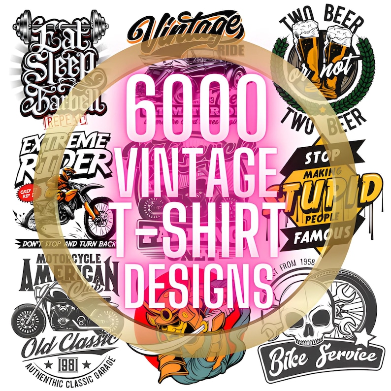 6000 Vintage Car, Funny, Quotes, Cartoon, Various Arts Bundle PNG Files ...