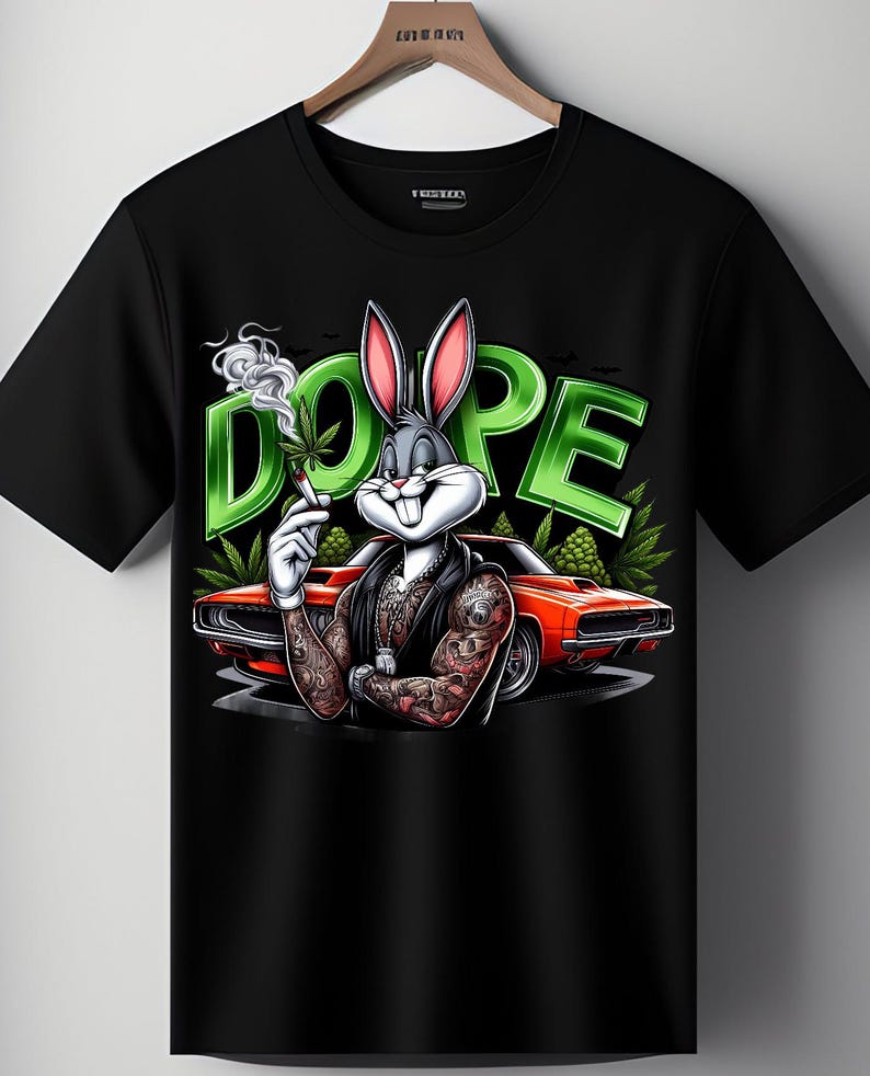 Cartoon Bunny Smoking Weed PNG File | 420 Weed Car Streetwear Design ...