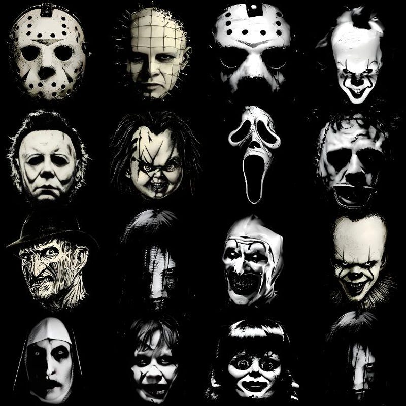 Printable Scary Faces - Etsy