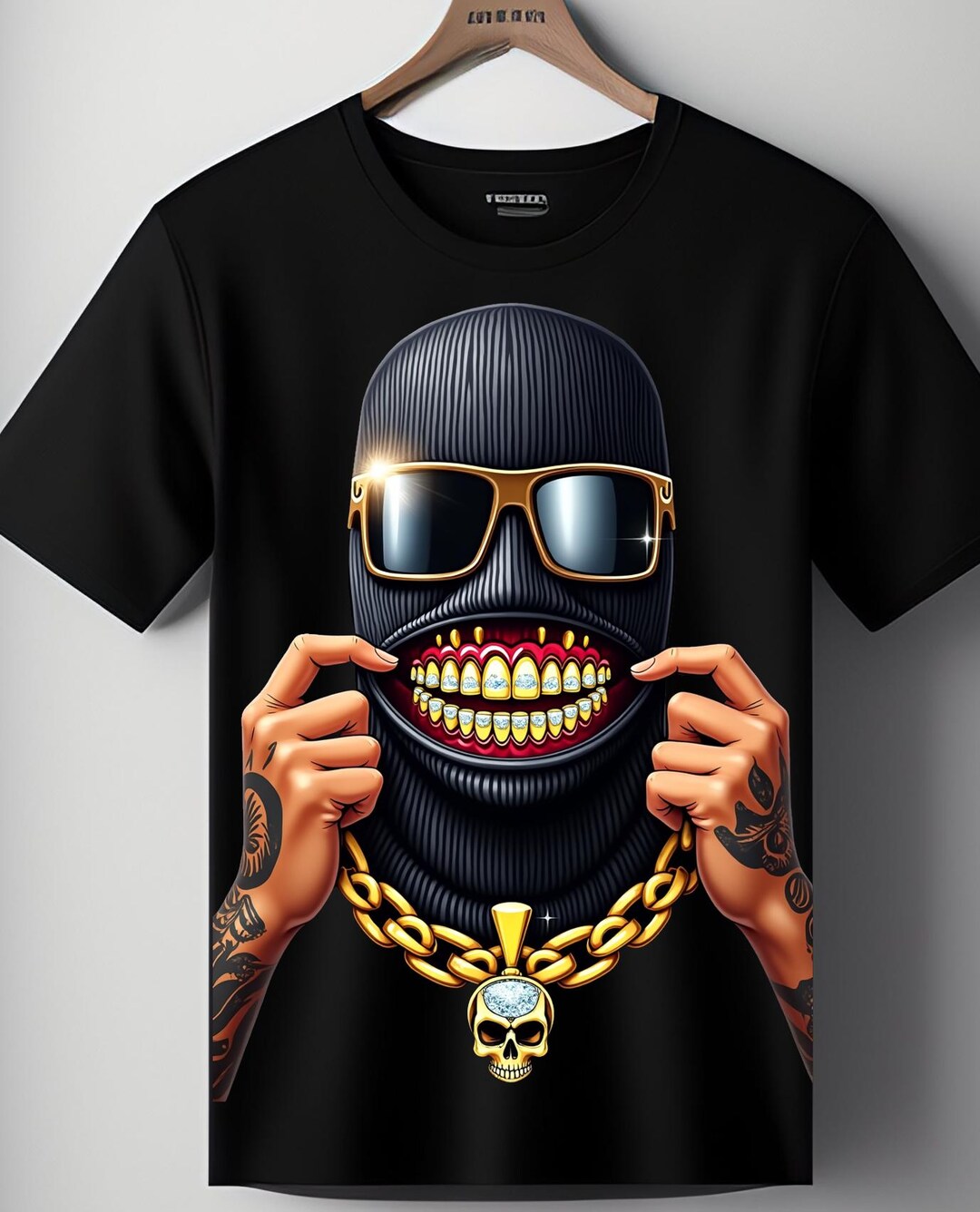 Urban Streetwear T-shirt Design: Hood Style Graphic (PNG Digital ...