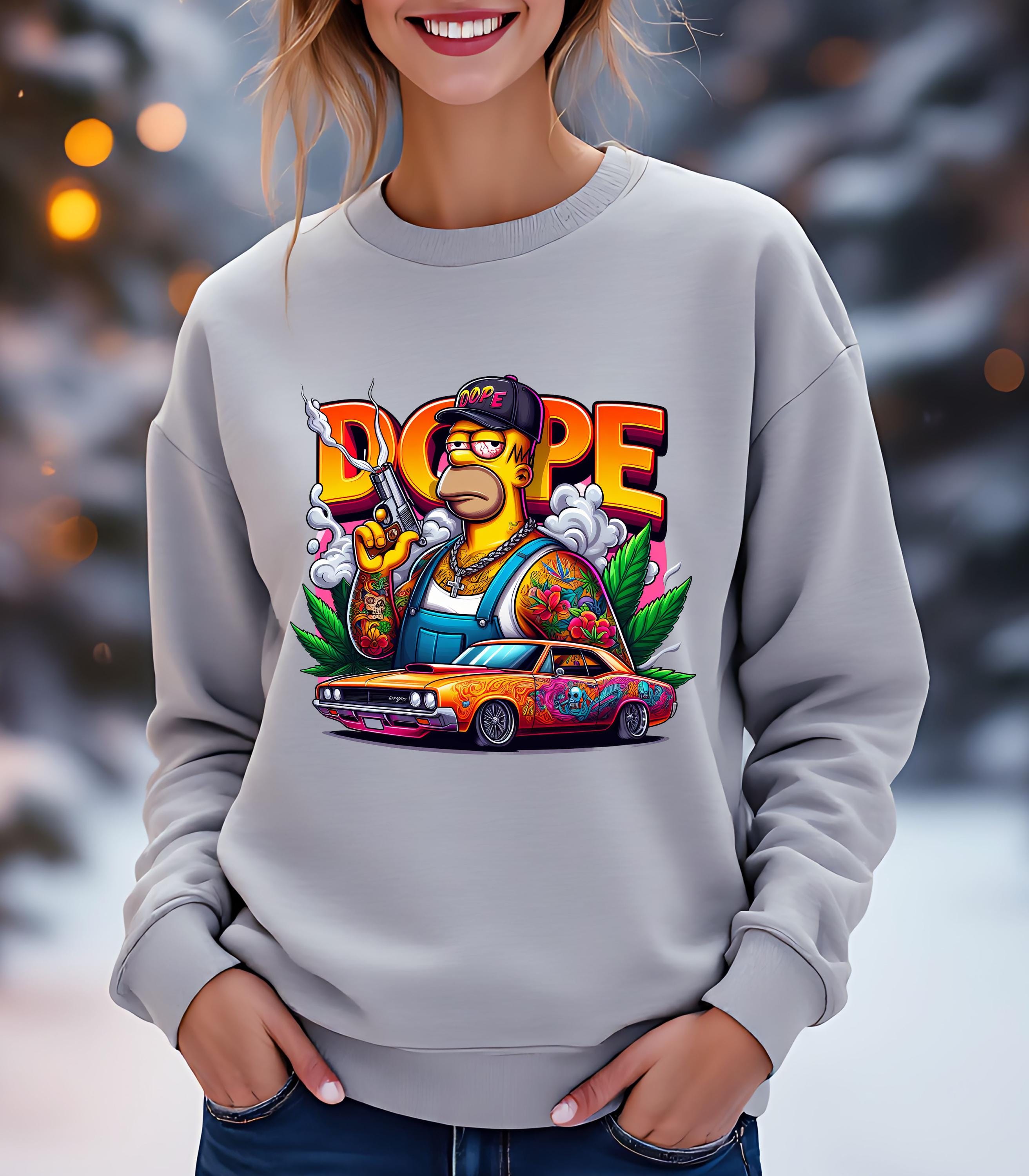 The Simpsons PNG File for T-shirt Transfers Dope Homer Simpson Vector ...