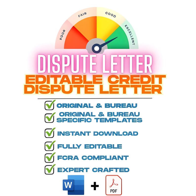 Experian Credit Dispute Letter Template: DIY Repair Kit (PDF + Word) - Etsy