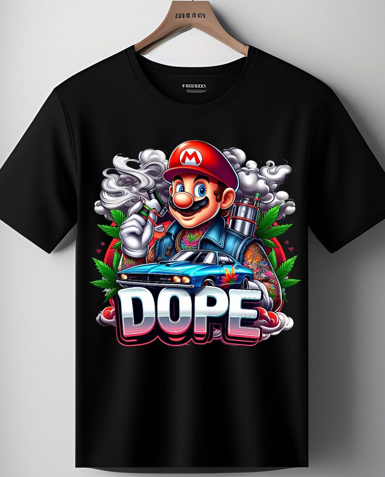 Mario Weed PNG File | Dope 420 Cartoon Character Design | Digital ...