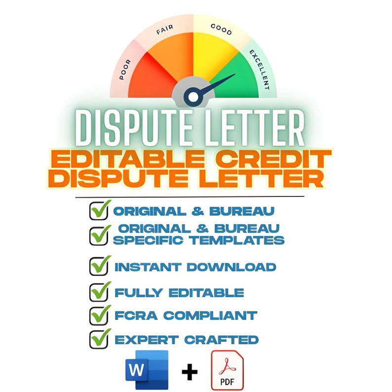Equifax Credit Dispute Letter Template: DIY Repair (PDF + Word) - Etsy