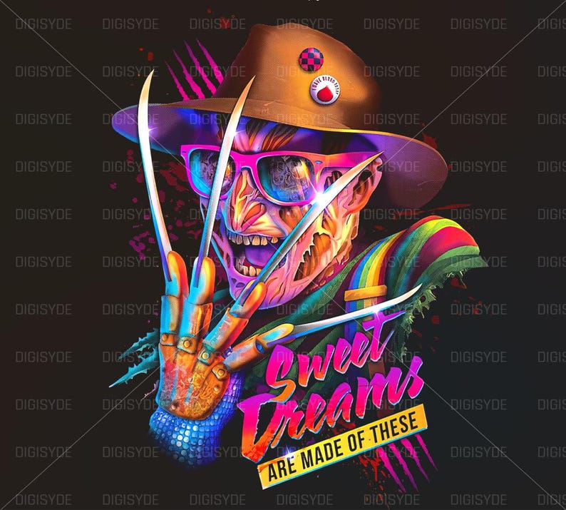 Halloween Horror Anime Halftone PNG File | Scary Movie Character T ...