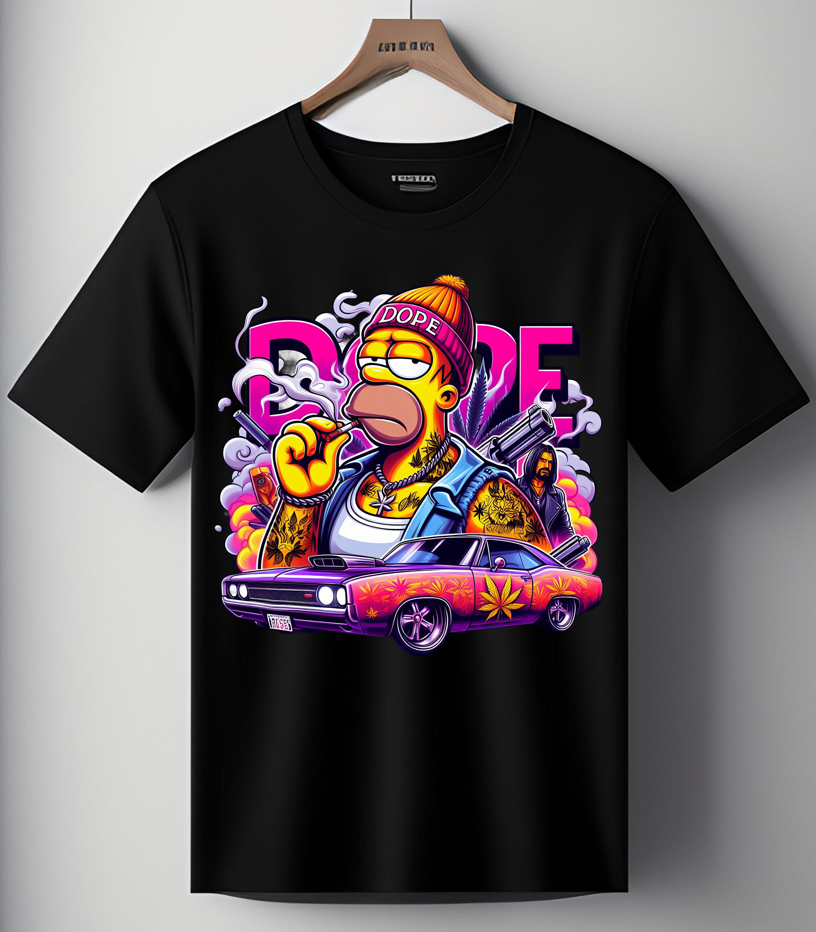 The Simpsons PNG File for T-shirt Transfers Dope Homer Simpson Vector ...