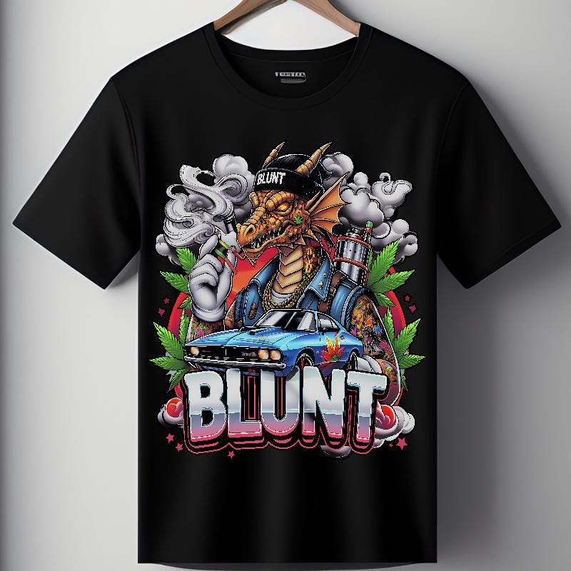 26 Cartoon T-shirt Bundle PNG Files | “BLUNT” Weed Theme Tees Design ...