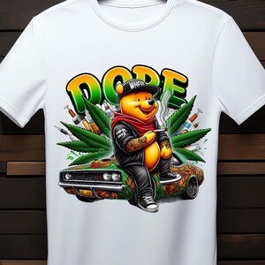 Pooh High PNG File | 420 Weed Smoking Cartoon Design | Dope Streetwear ...