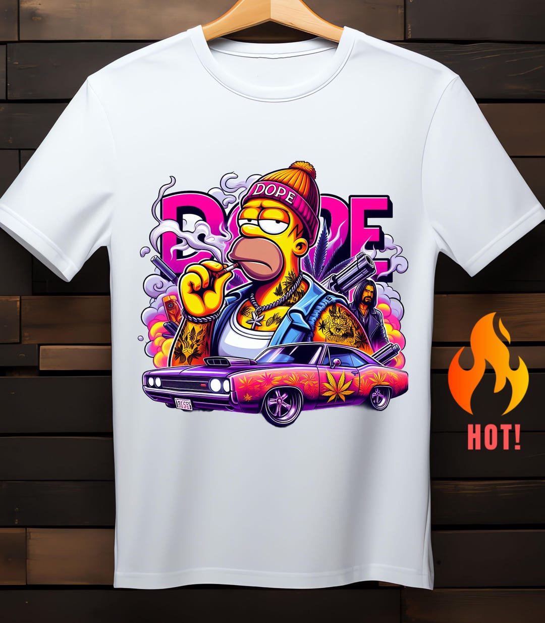 The Simpsons PNG File for T-shirt Transfers Dope Homer Simpson Vector ...