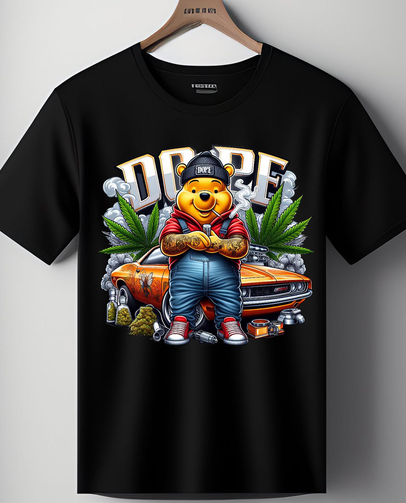 Pooh Weed PNG File | Dope Streetwear Cartoon Design | 420 T-shirt ...
