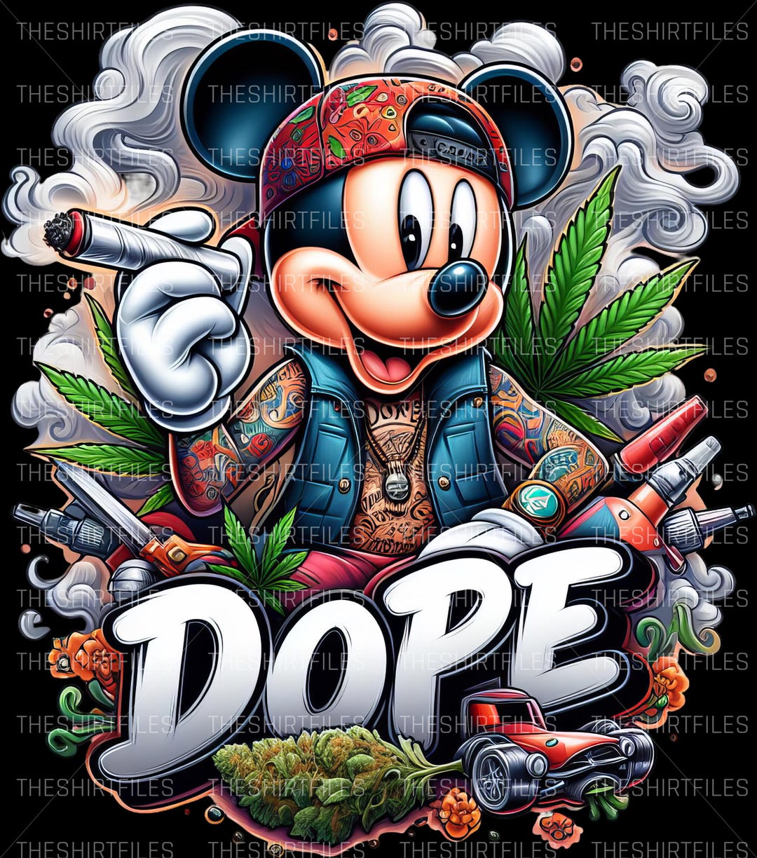 PNG Weed Dope Cool Cartoon Character Digital Download Tattoos L Smoke ...