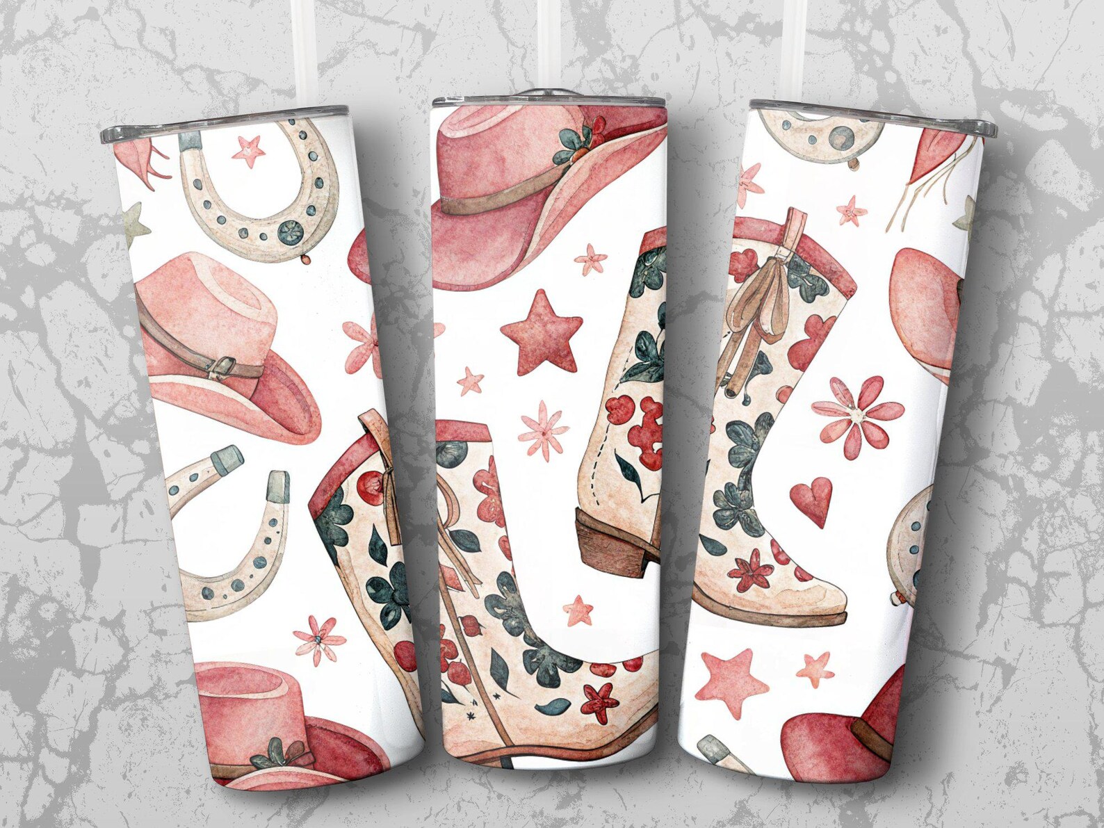 Cowgirl Rodeo Cup Wrap 20 Oz Digital Sublimation Tumbler Wrap, Tumbler ...