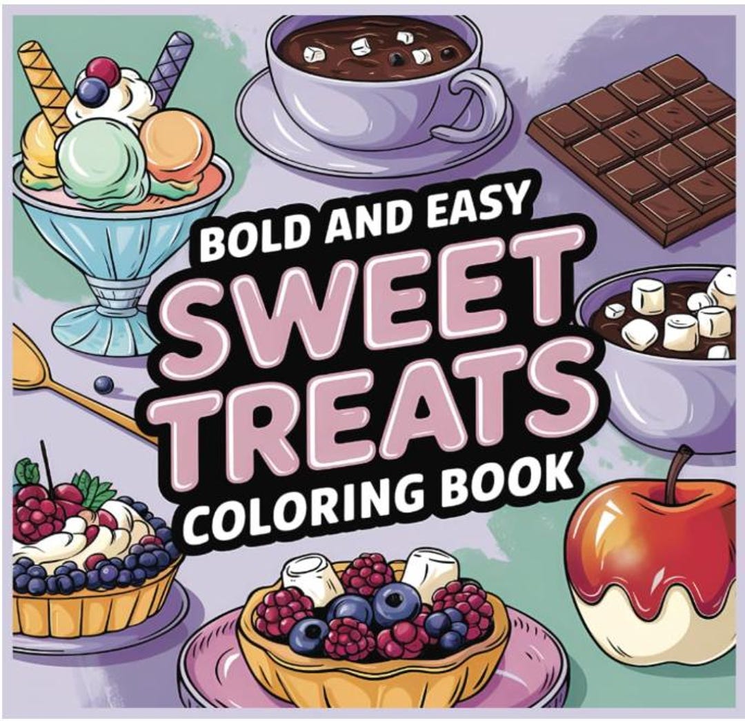 Kawaii Sweet Treat Coloring Pages | 26 Pages | Cute Coloring Pages ...
